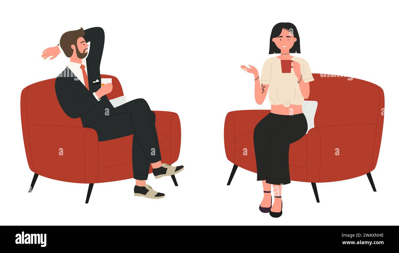 People talk vector illustration. Cartoon young man woman friend or ...