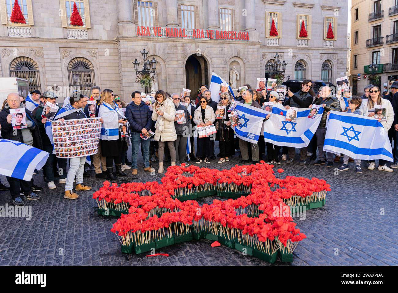 Barcelona, Barcelona, Spain. 7th Jan, 2024. Dozens of people from the ...
