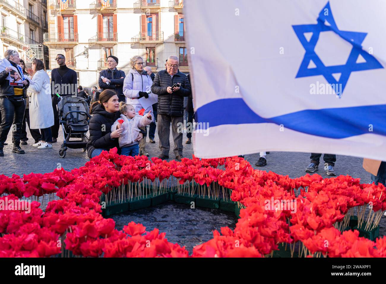 Barcelona, Barcelona, Spain. 7th Jan, 2024. Dozens of people from the ...