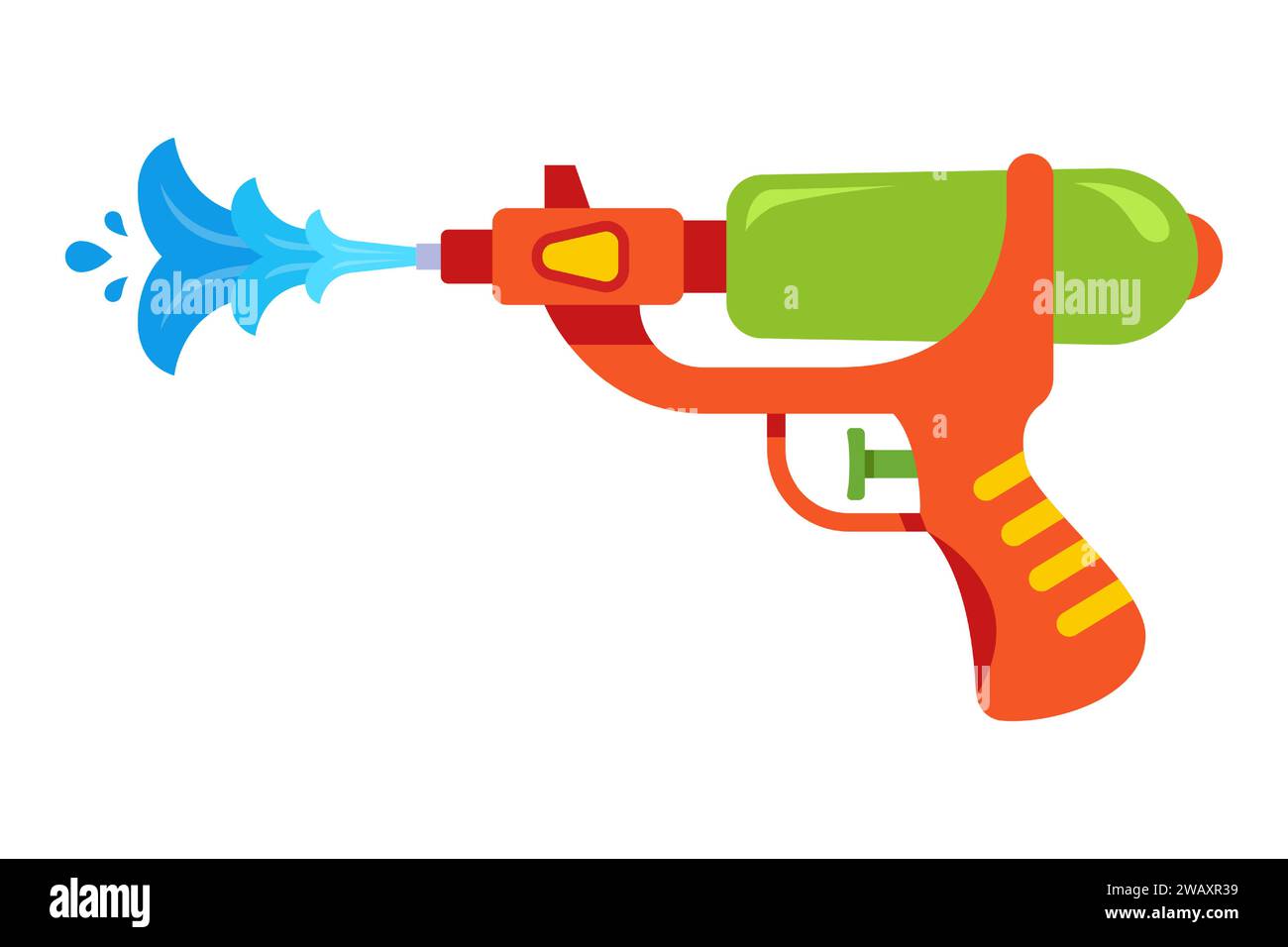 colored water pistol. flat vector illustration Stock Vector Image & Art ...