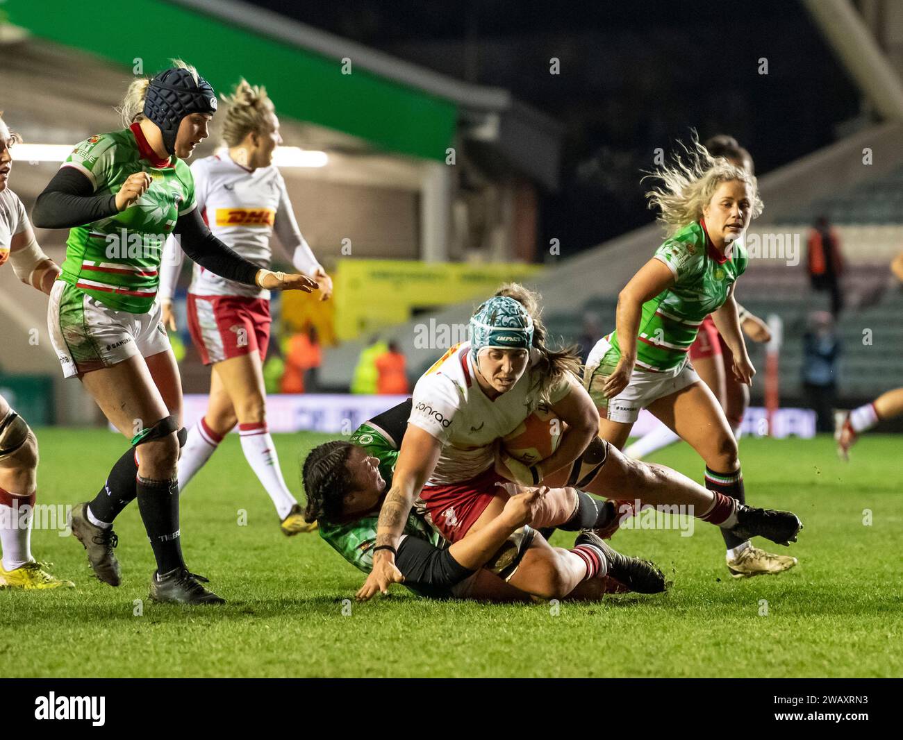 Leicester UK on Saturday 6th January 2023. Leicester Tigers Lisa ...