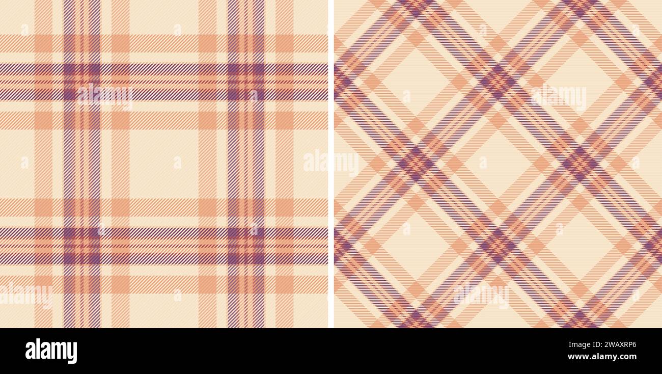 Fabric texture seamless of tartan background vector with a plaid check ...
