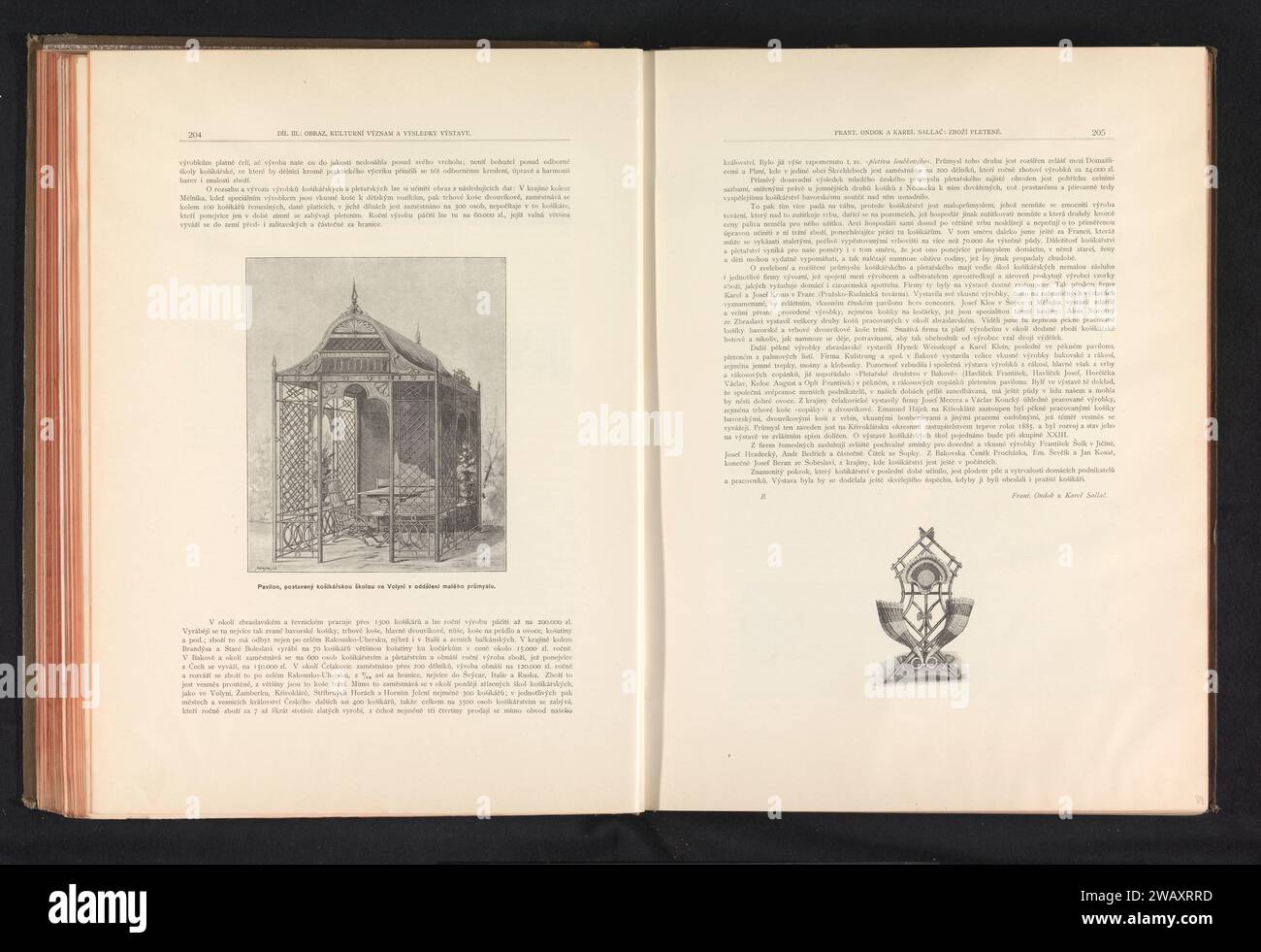 Photo production of a drawing, representing a pavilion in Prague, built ...