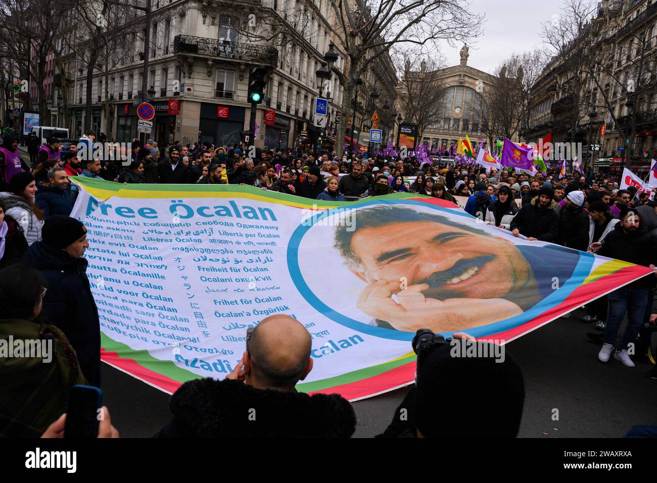 Demonstration in tribute to the six Kurds killed in Paris, in December ...