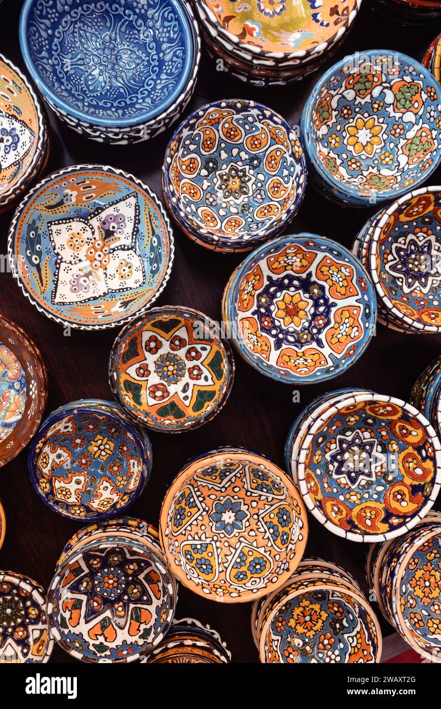 Dubai bazar variety of folklore styled pottery Stock Photo - Alamy