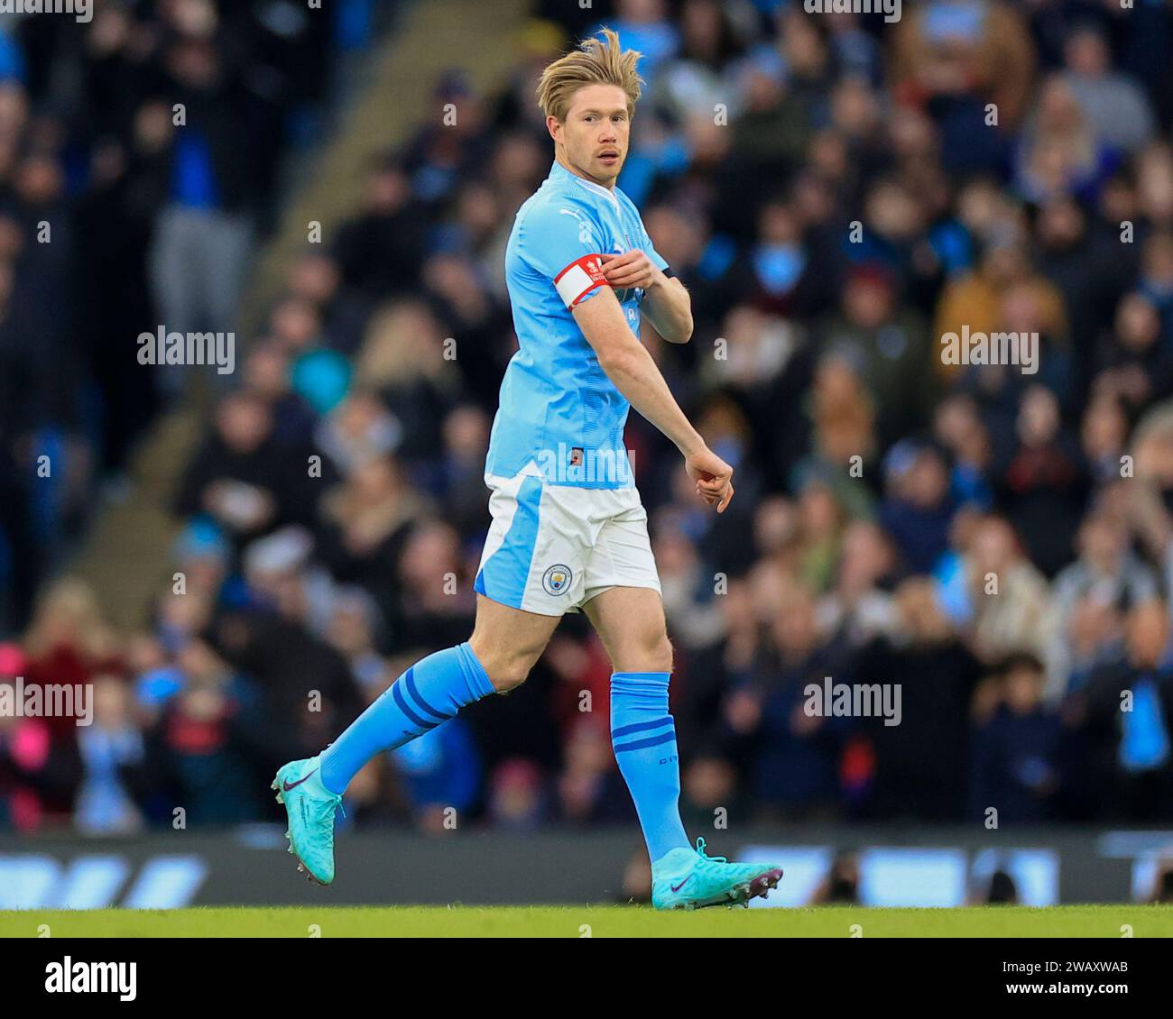 Manchester, UK. 07th Jan, 2024. Kevin De Bruyne of Manchester City ...