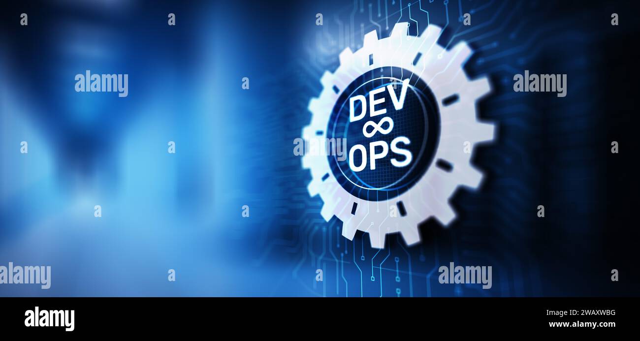 DevOps Agile development concept on virtual screen Stock Photo - Alamy