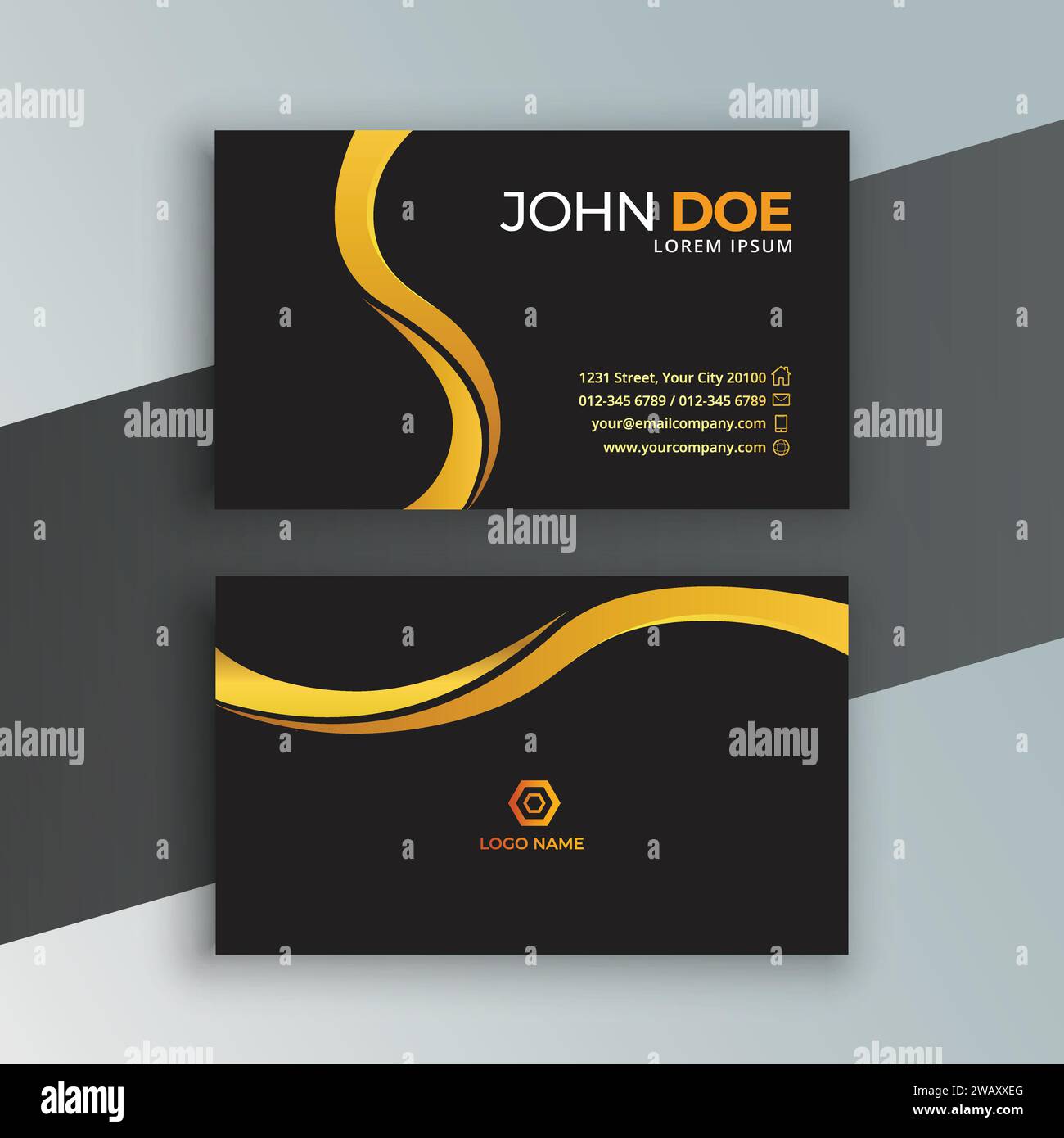 Luxury business card mockup Stock Vector Images - Alamy