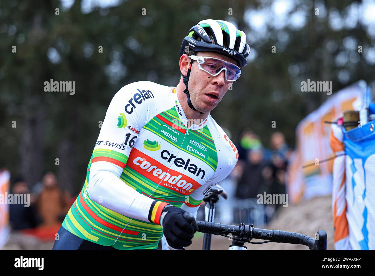 Zonhoven, Belgium. 07th Jan, 2024. Laurens Sweeck Crelan-Corendon ...