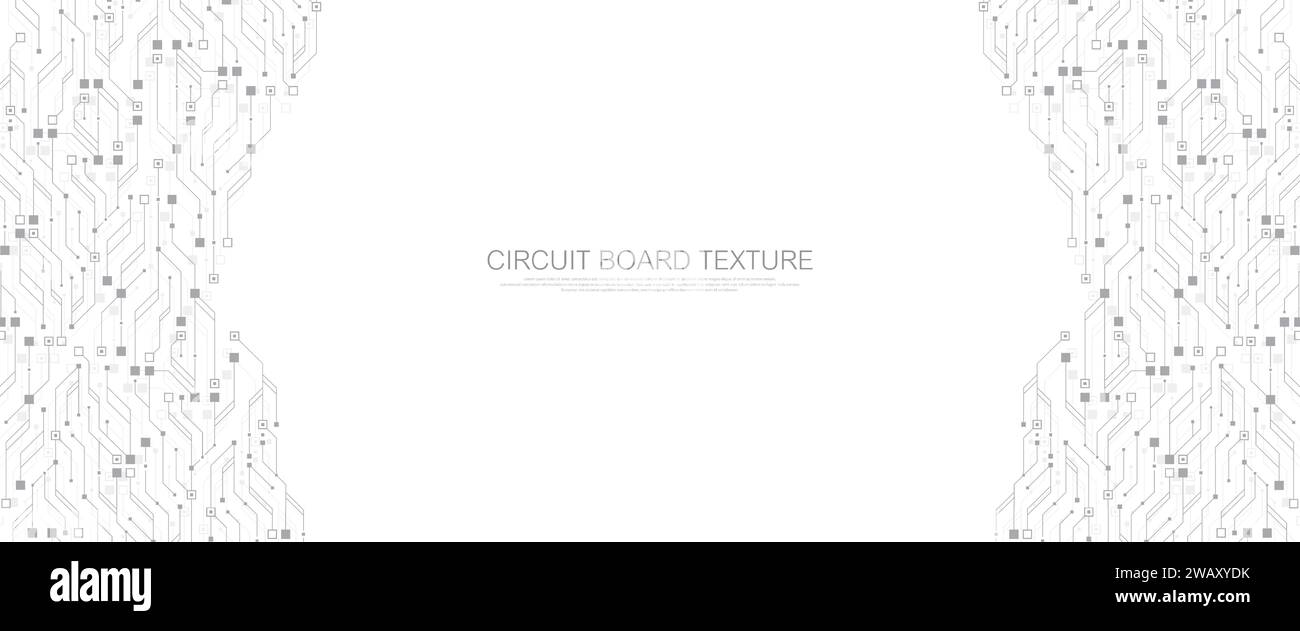 Modern technology banner template with circuit board texture. Quantum ...