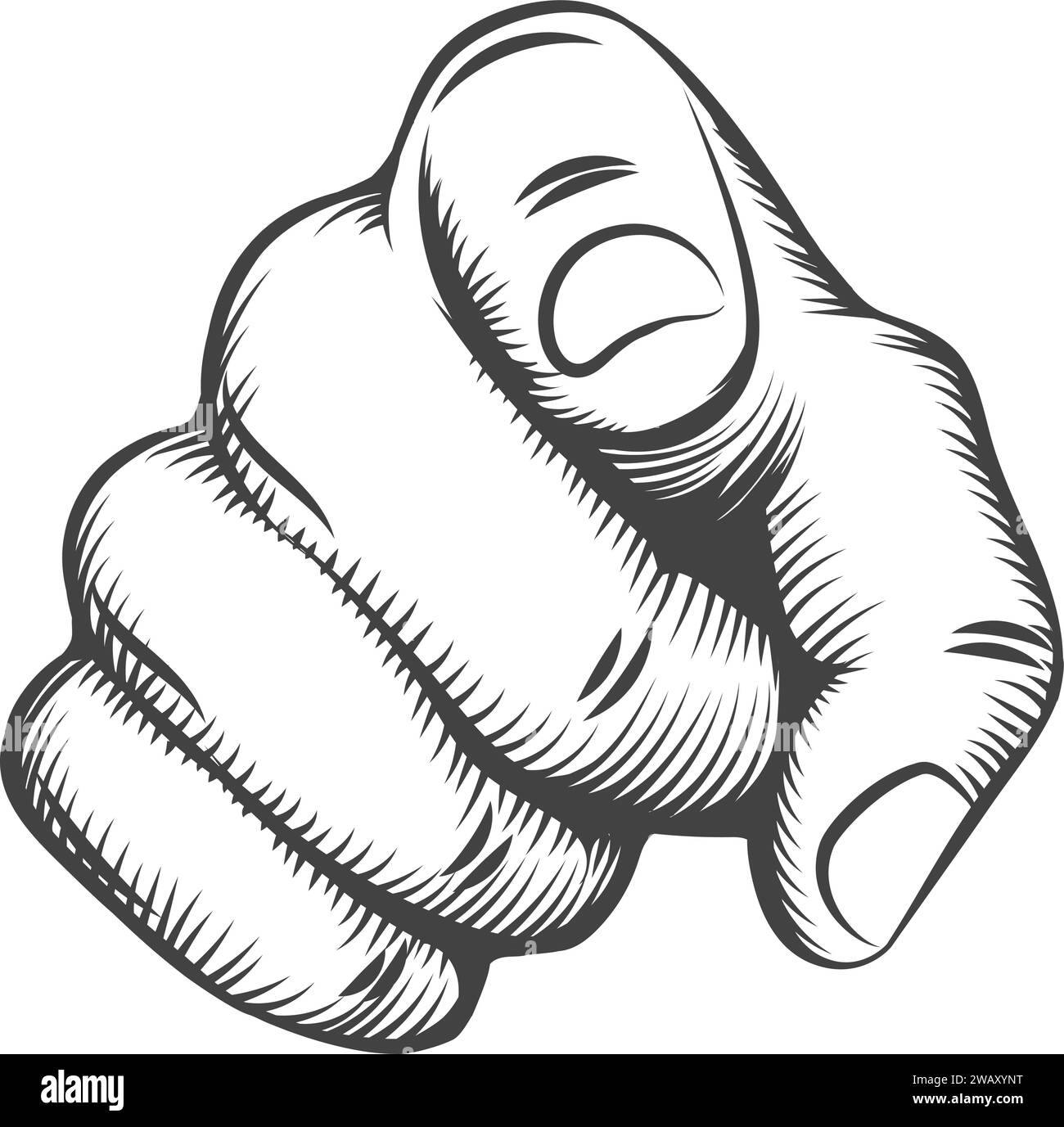 Vintage pointing finger illustration hi-res stock photography and ...
