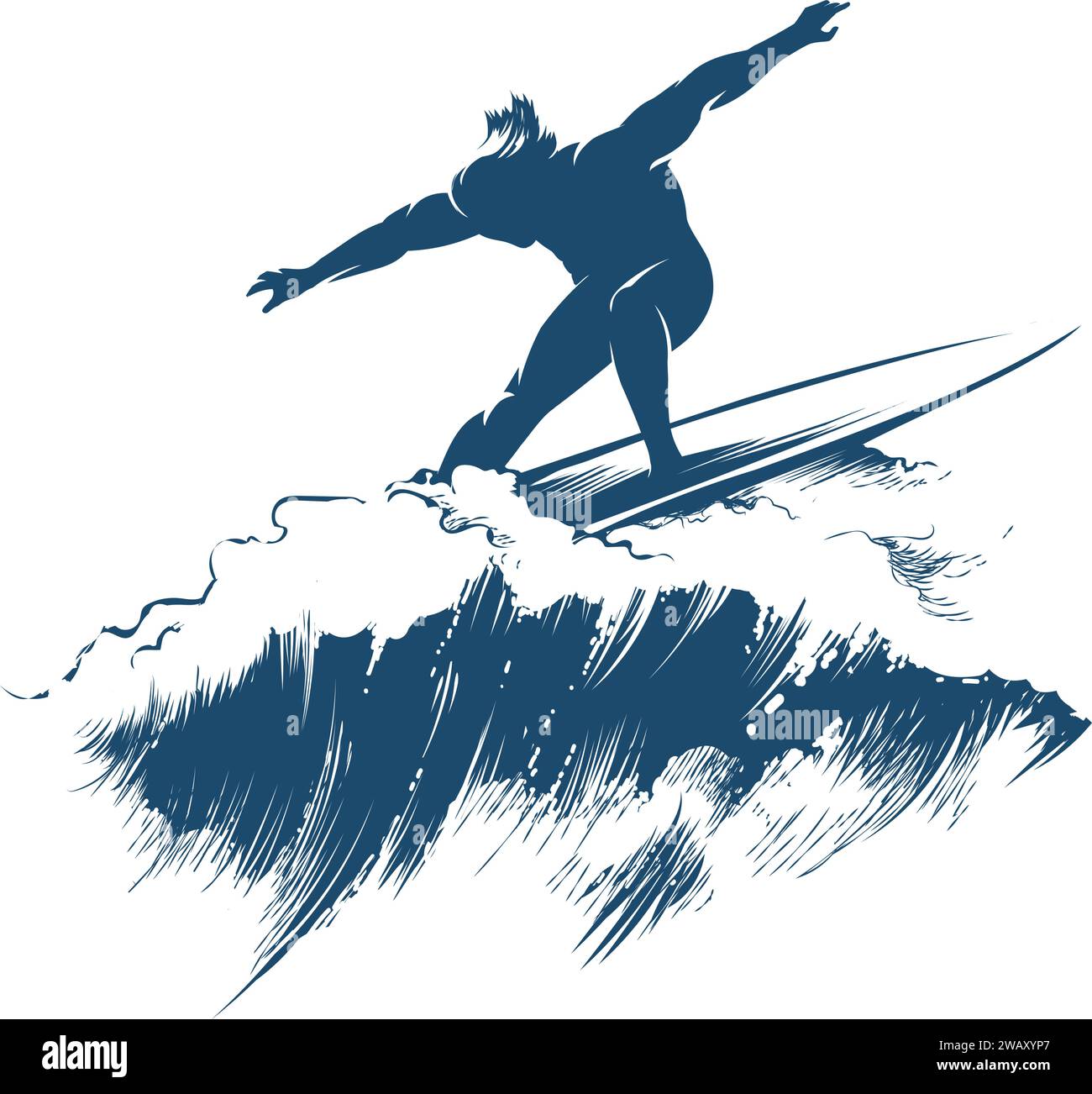 Sea storm surfer Stock Vector Images - Alamy