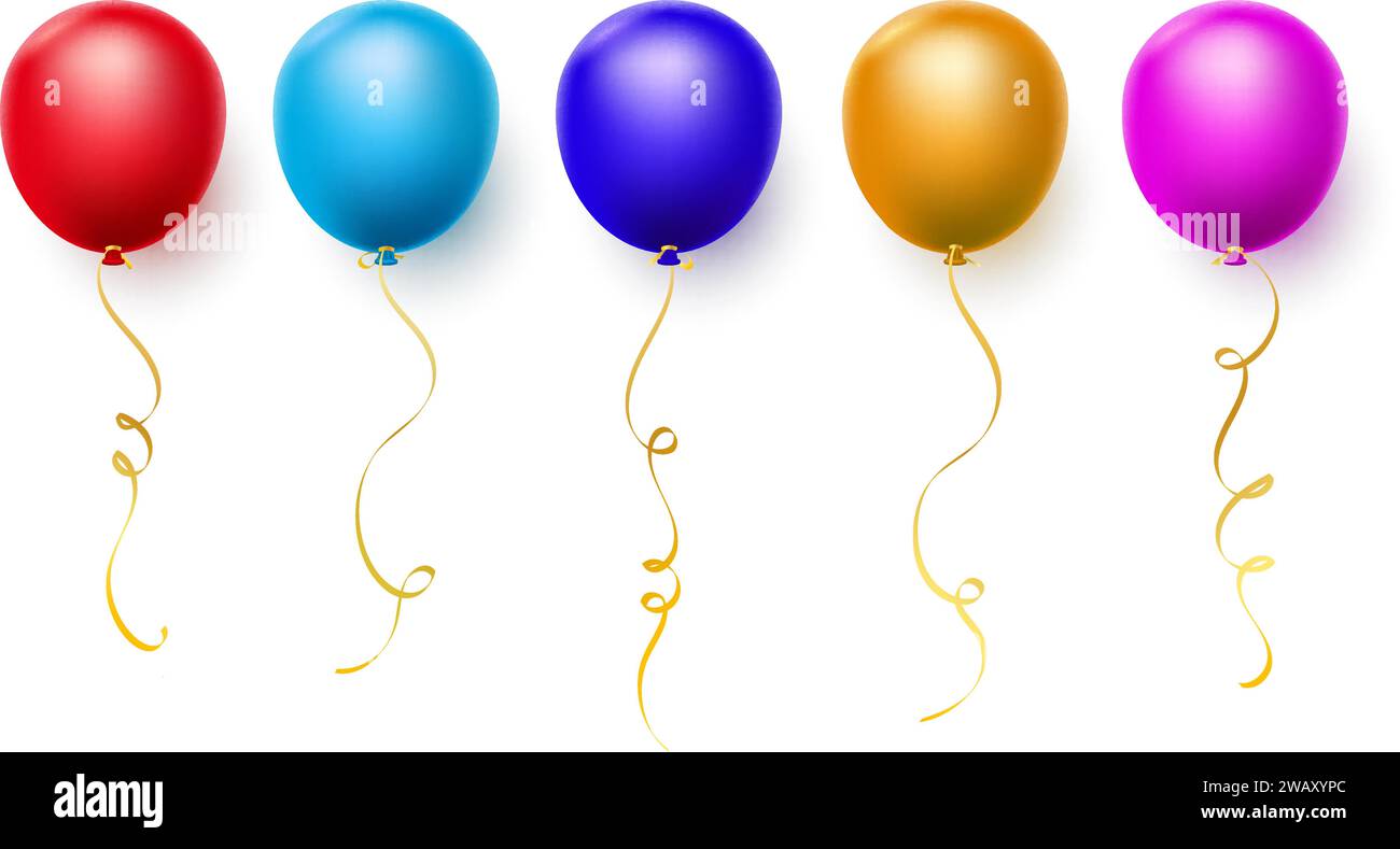 Bright 3d balloons set Stock Vector Image & Art - Alamy