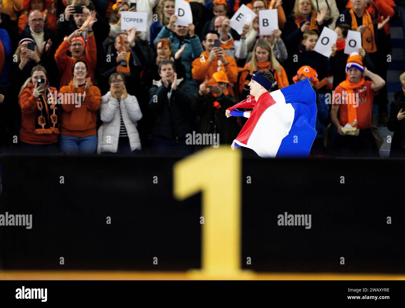 HEERENVEEN - Jenning de Boo in action in the 500 meters at the European ...