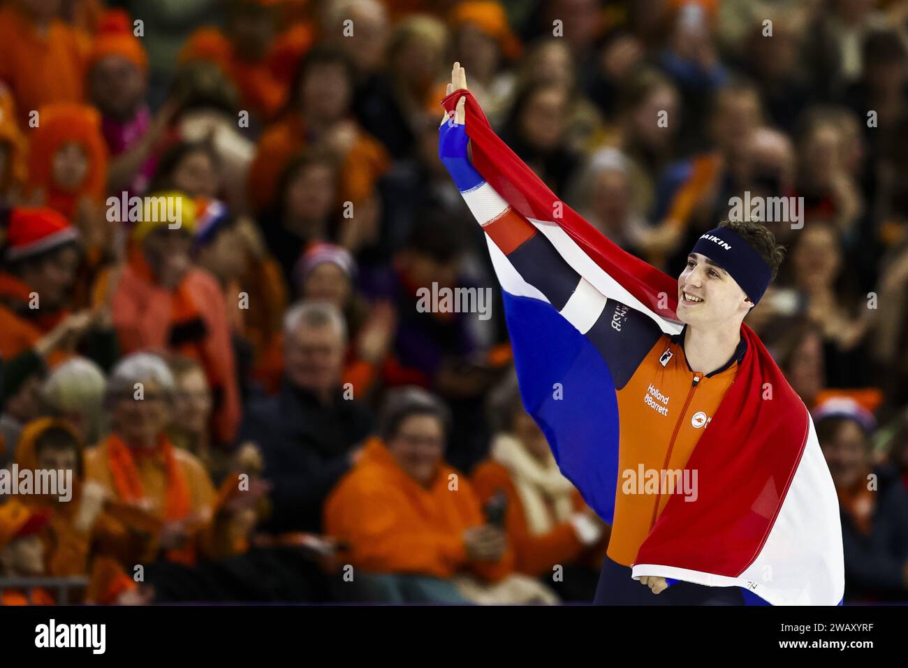 HEERENVEEN - Jenning De Boo (NED) cheers after winning the 500 meters ...