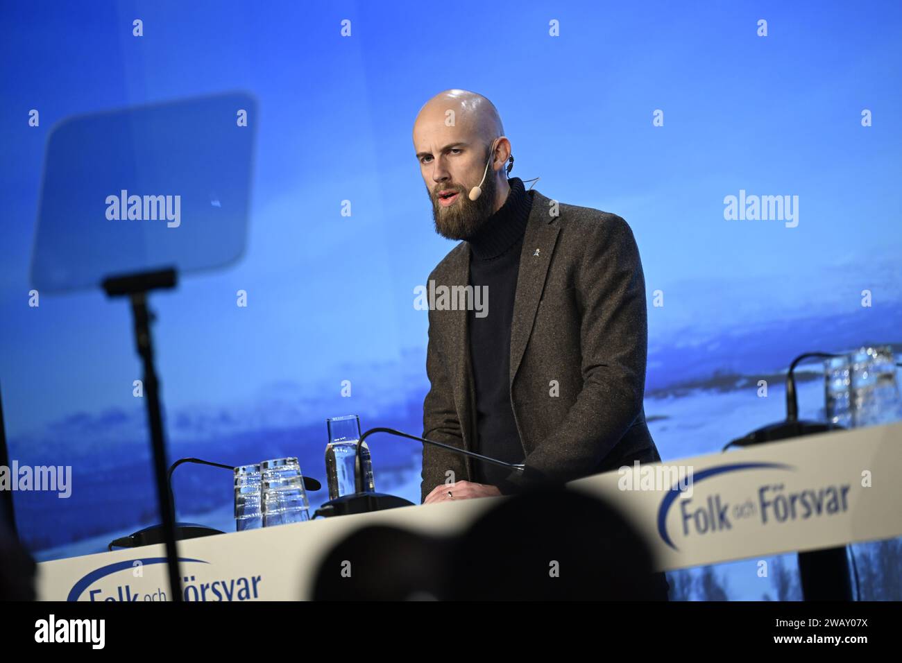 Sweden's Minister for Civil Defence, Carl-Oskar Bohlin, speaks about ...