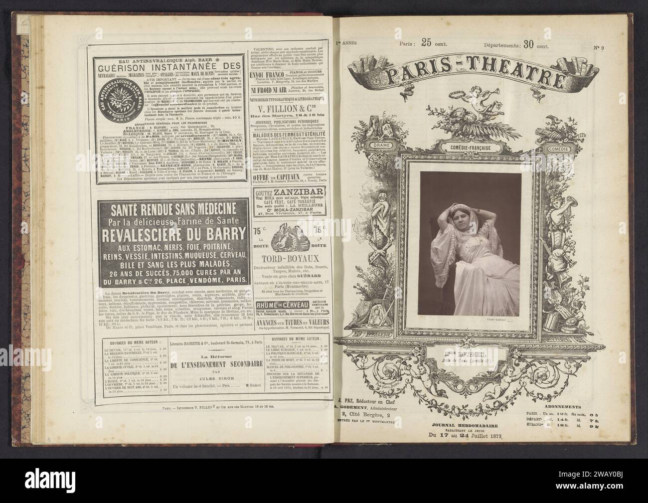 Portret van Rosalia Rousseil als Cora in Article 47, in or after 1872 ...