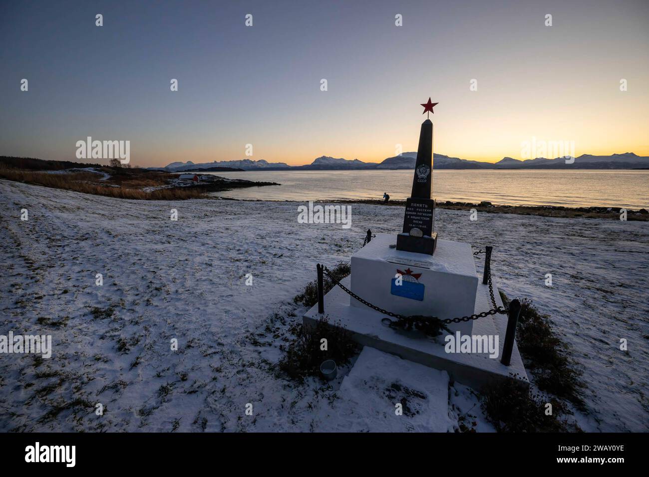 November 13, 2023, Berg, Troms og Finnmark, Norway: A monument ...