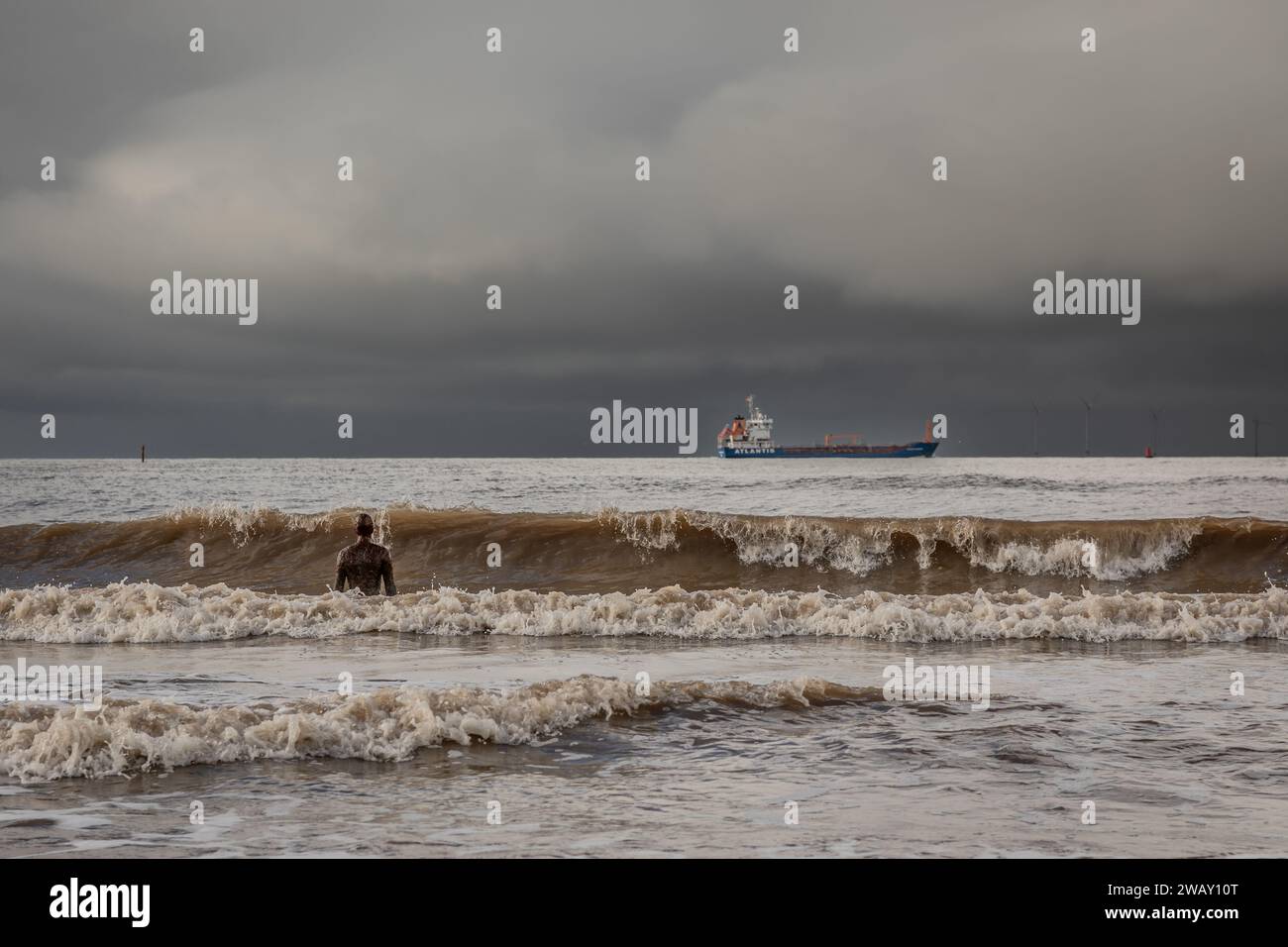 Oil tanker'Atlantis Alvarado' passes Crosby seafront, Liverpool ...