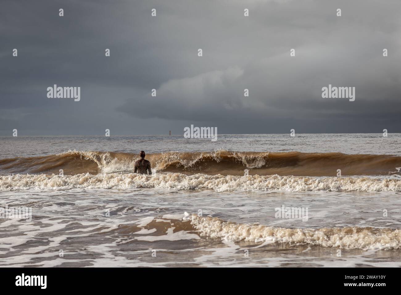 Another Place by Anthony Gromley, Crosby Beach, Liverpool, Merseyside ...