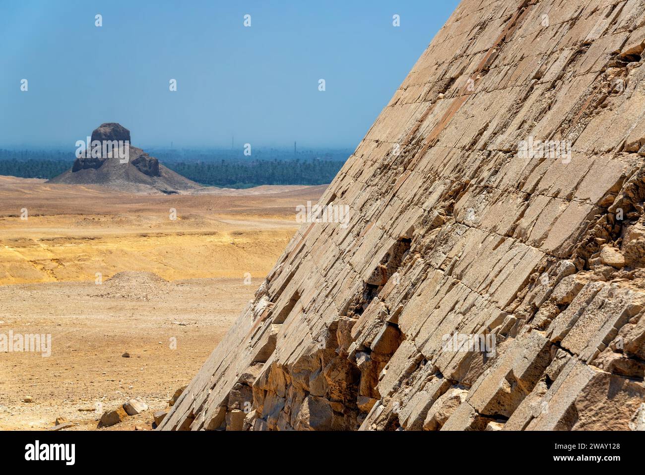 Black Pyramid and Bent Pyramid in Dahshur, Egypt Stock Photo - Alamy