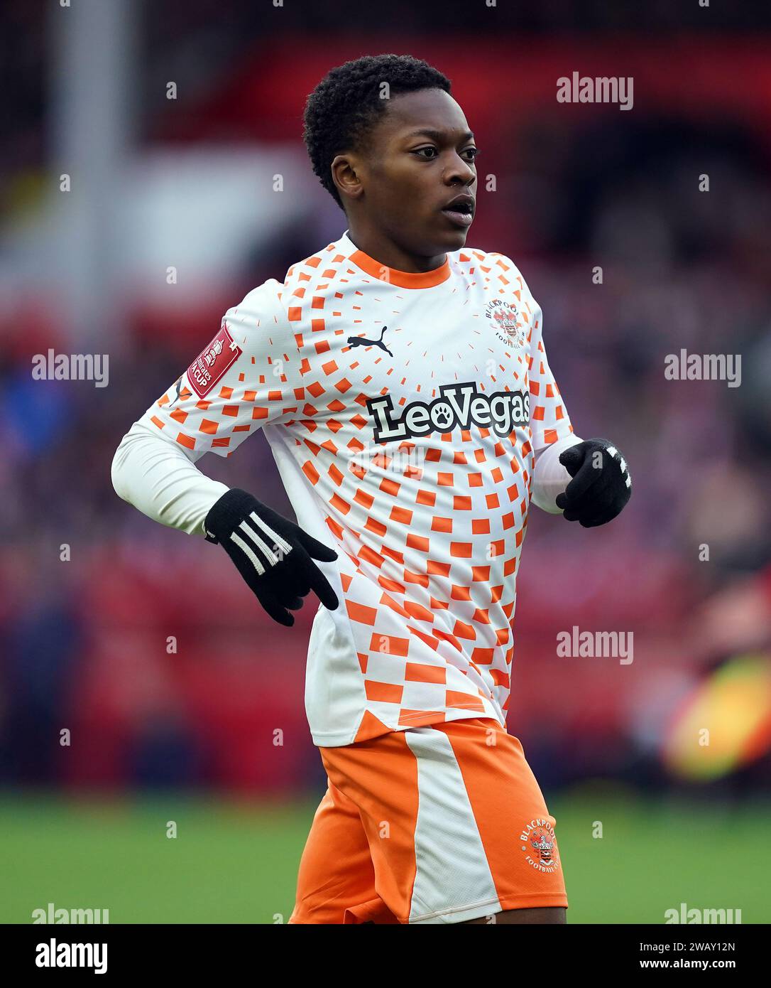 Blackpool's Karamoko Dembele during the Emirates FA Cup Third Round ...