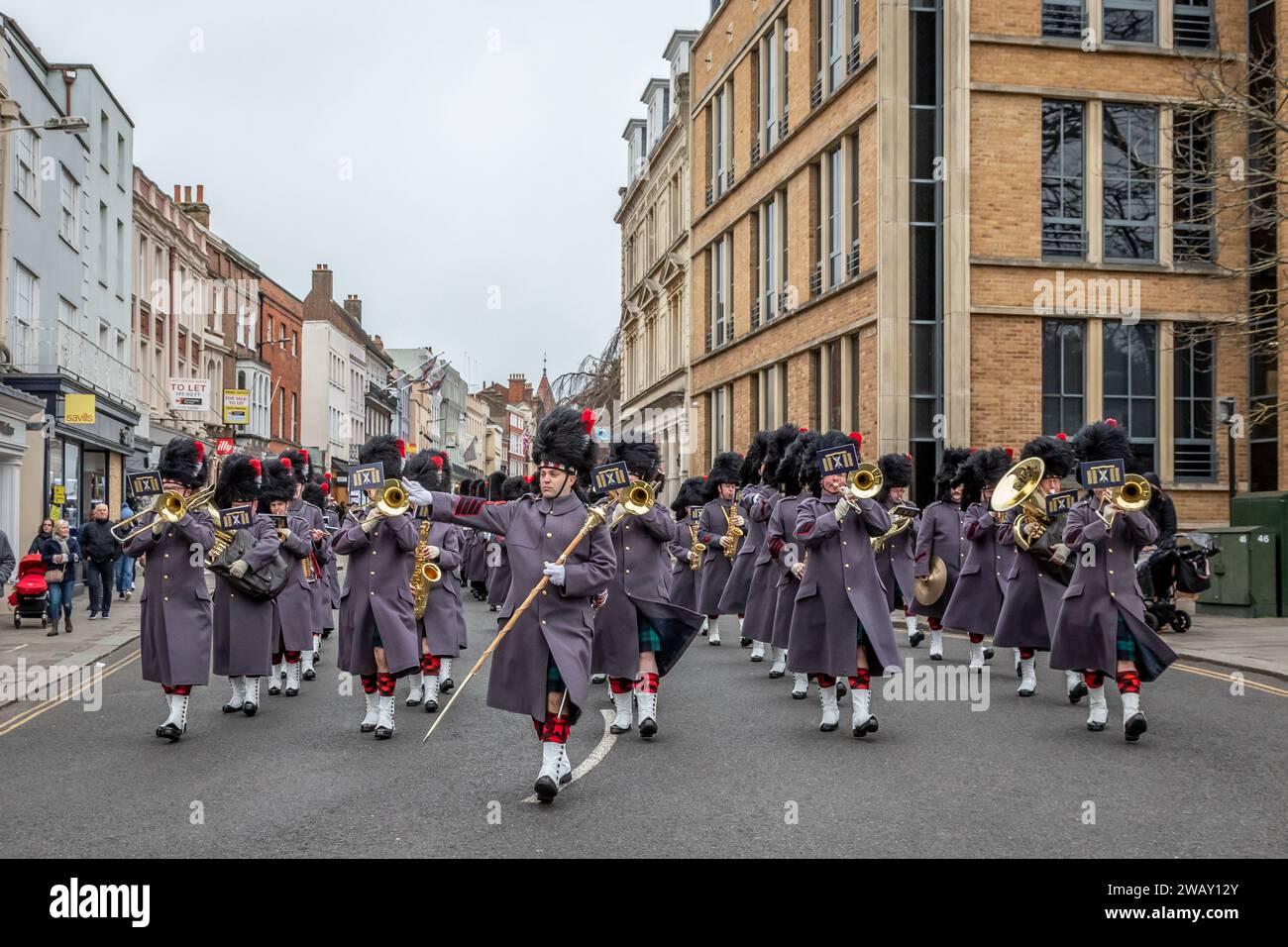 Band of the Royal Regiment of Scotland, Windsor, Berkshire Stock Photo ...