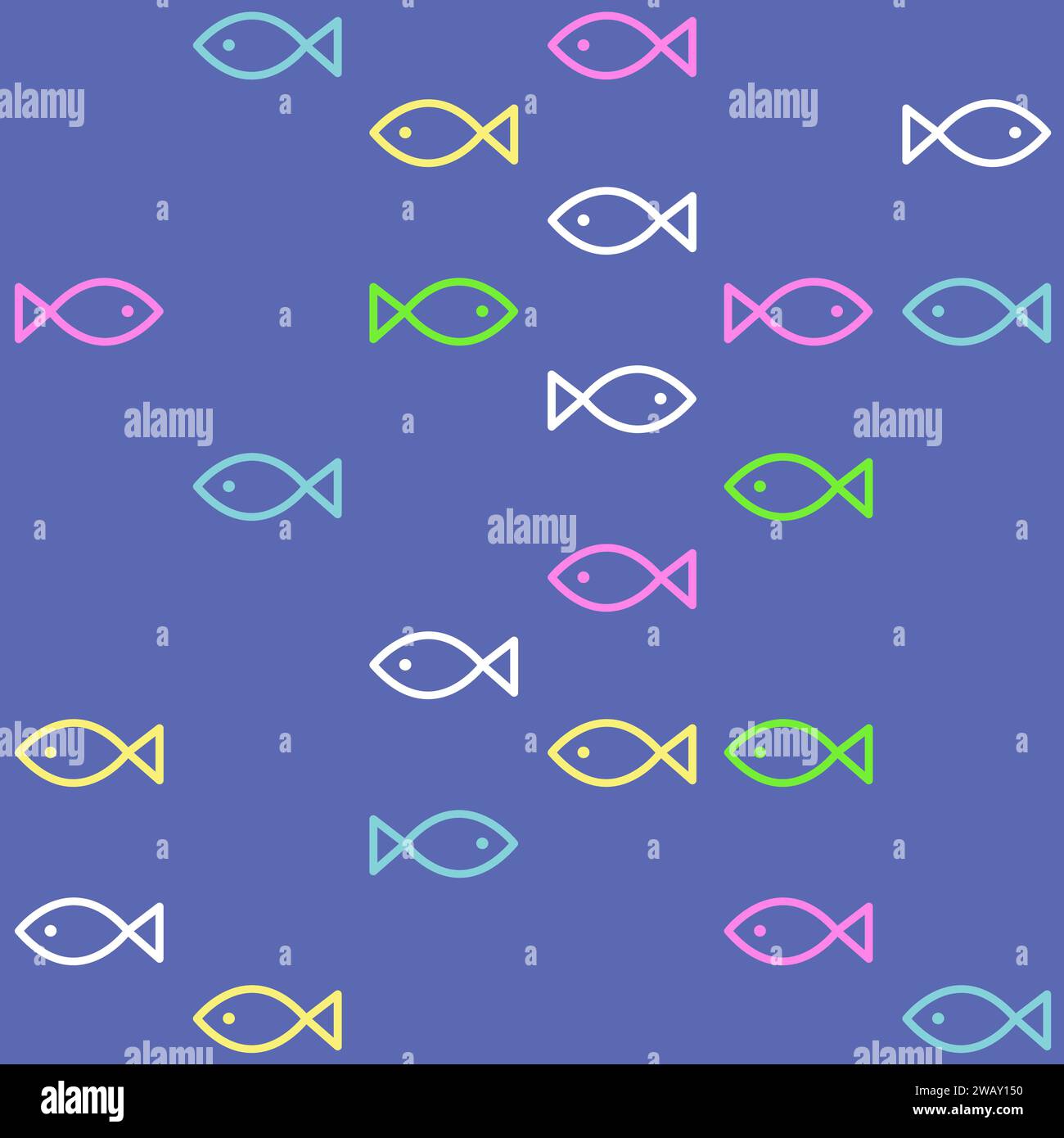 Repeating pattern fish hi-res stock photography and images - Alamy