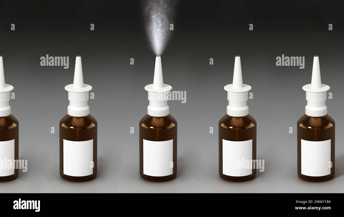 3d illustration nasal spray hi-res stock photography and images - Alamy