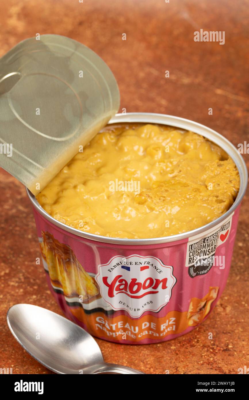 box of Yabon brand caramel rice cake isolated Stock Photo - Alamy