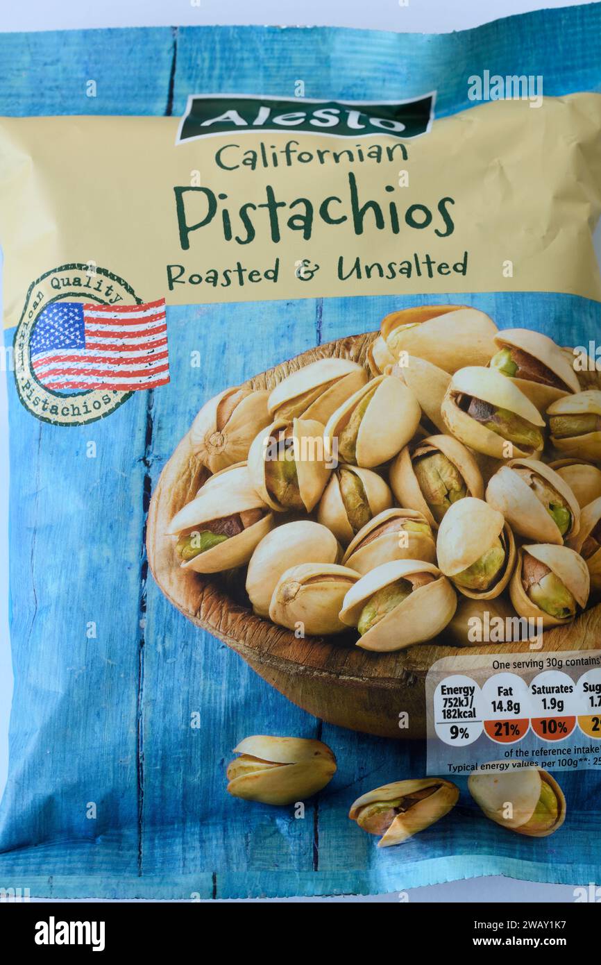 Packet of pistachio nuts Stock Photo - Alamy