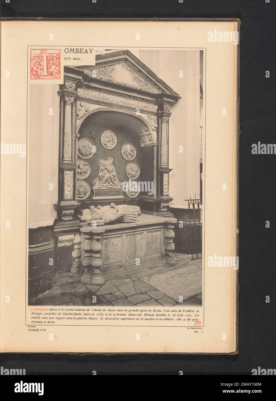 Graftombe by Frederik van Renesse in the Grote Kerk in Breda, Anonymous ...