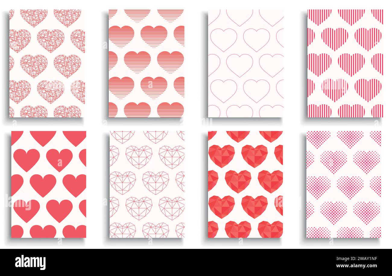 Collection of romantic posters, greeting cards, invitations, banners ...