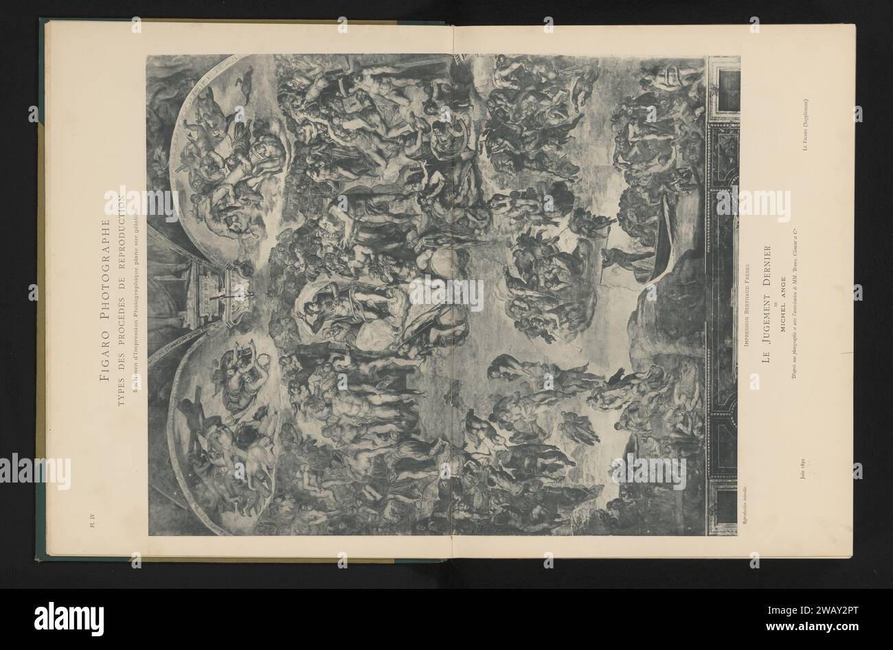 Reproduction of Michelangelo's last judgment, Berthaud Frères, After ...