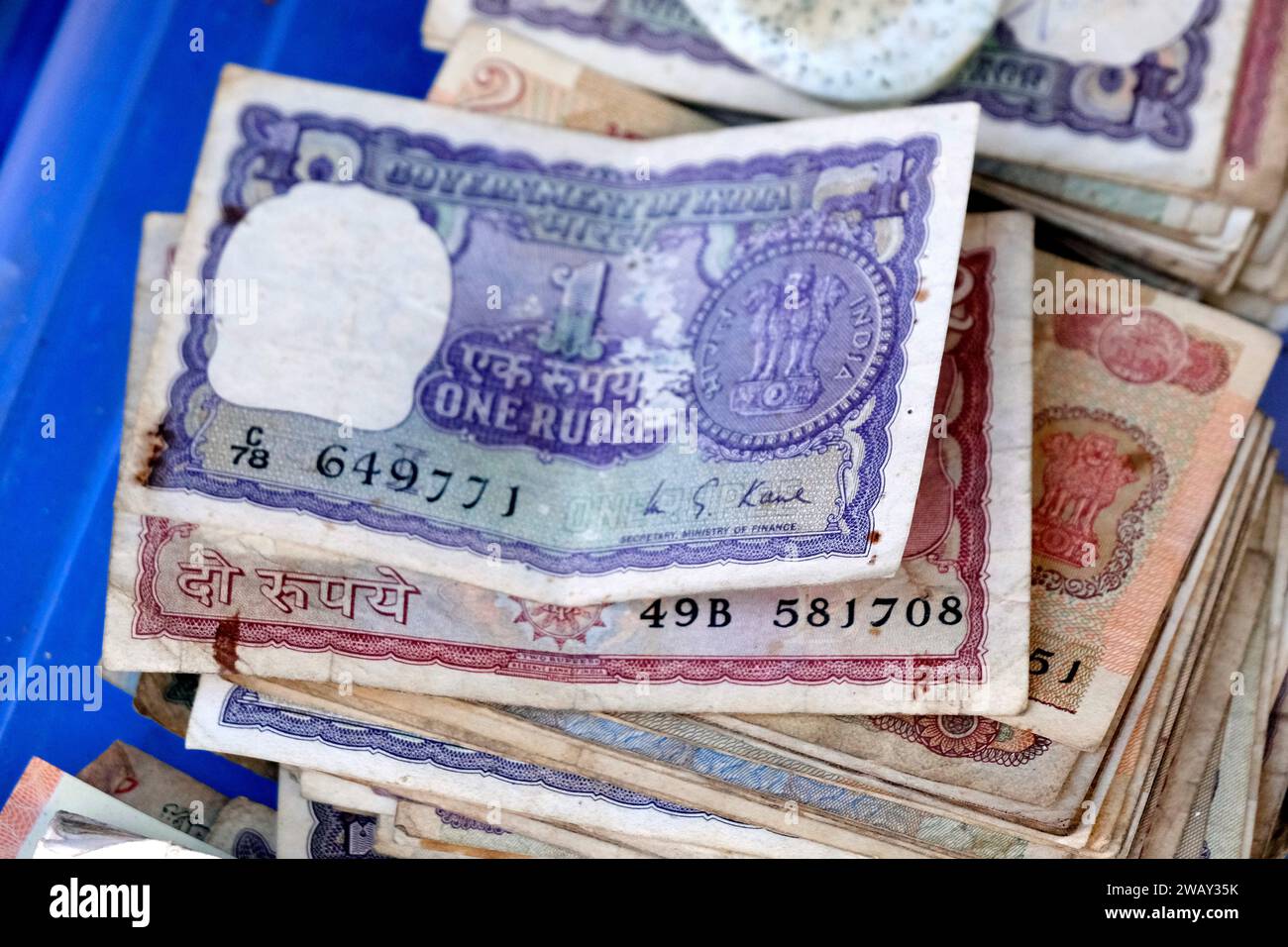 Rare Vintage Indian Currency, A background of old vintage Indian ...