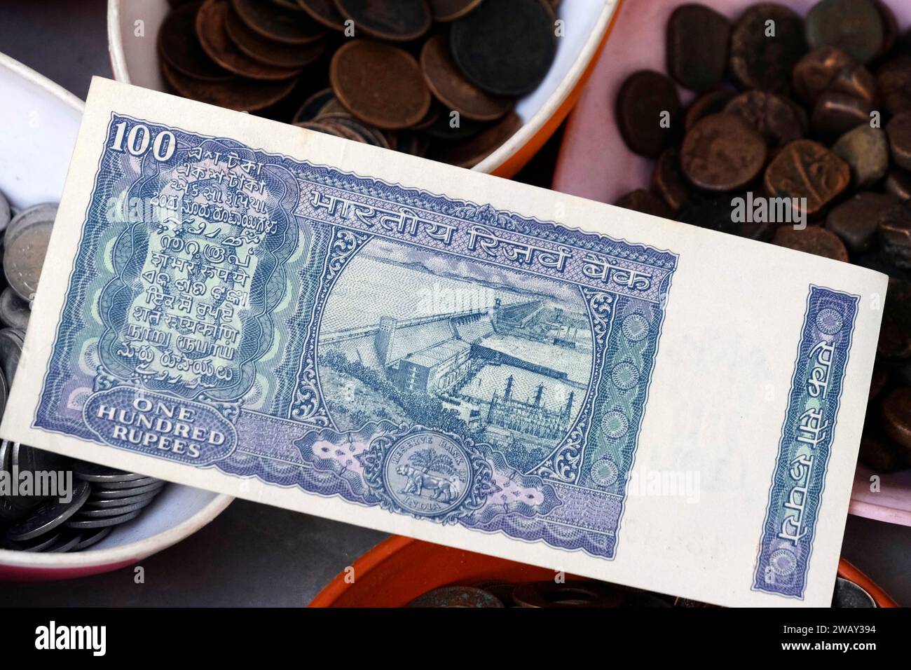 Rare Vintage Indian Currency, A background of old vintage Indian ...