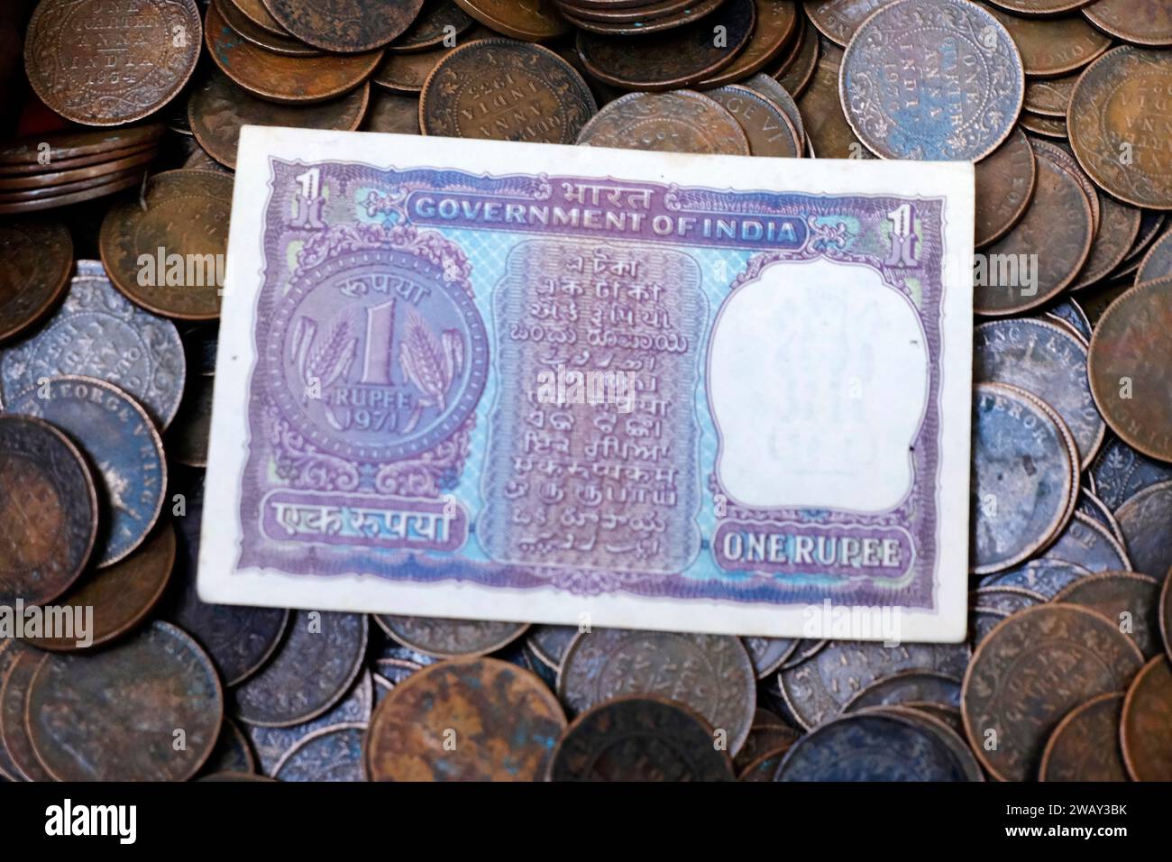 Rare Vintage Indian Currency, A background of old vintage Indian ...