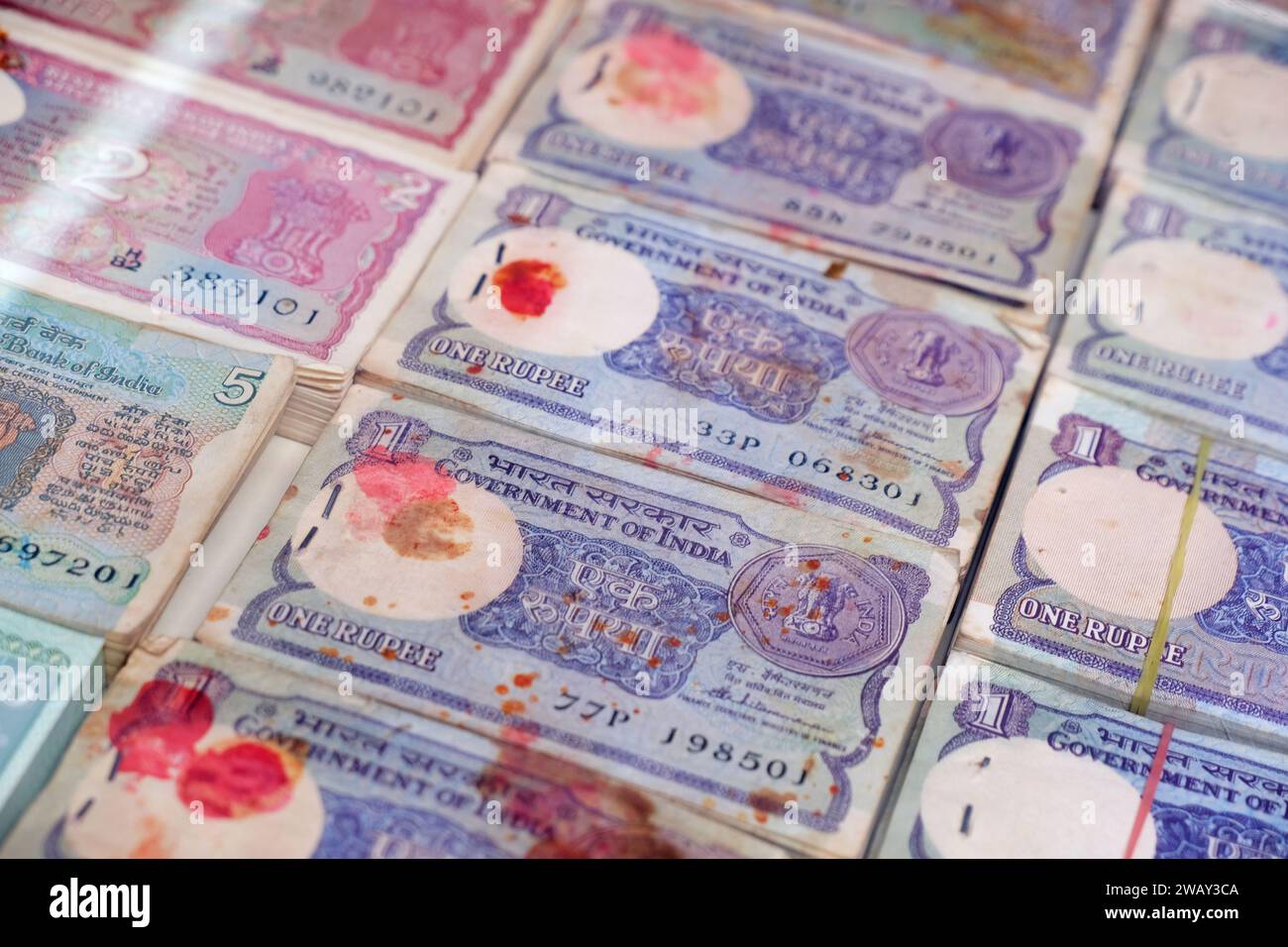 Rare Vintage Indian Currency, A background of old vintage Indian ...