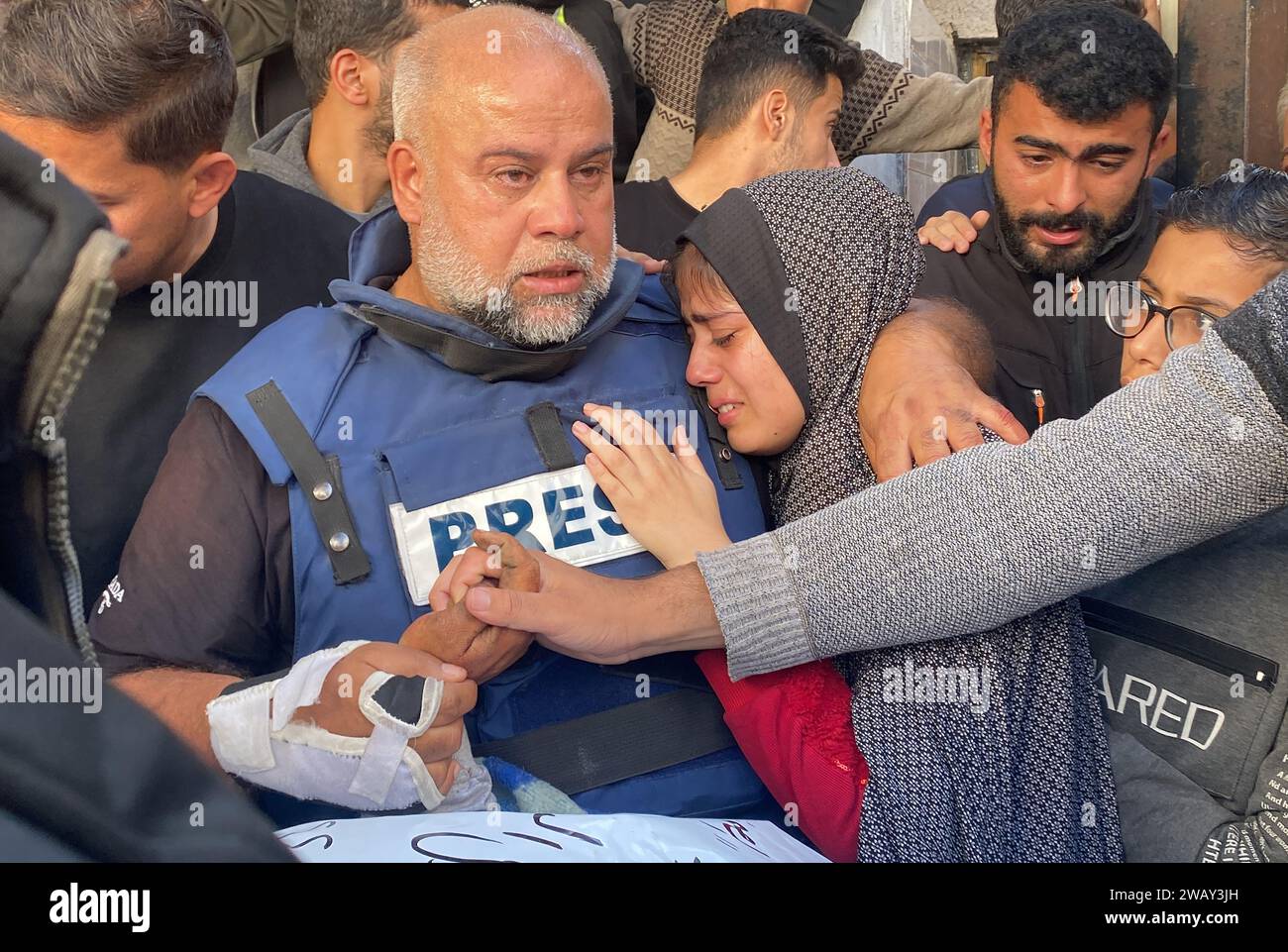 Rafah, Gaza. 07th Jan, 2024. Al Jazeera's bureau chief in Gaza, Wael Al ...