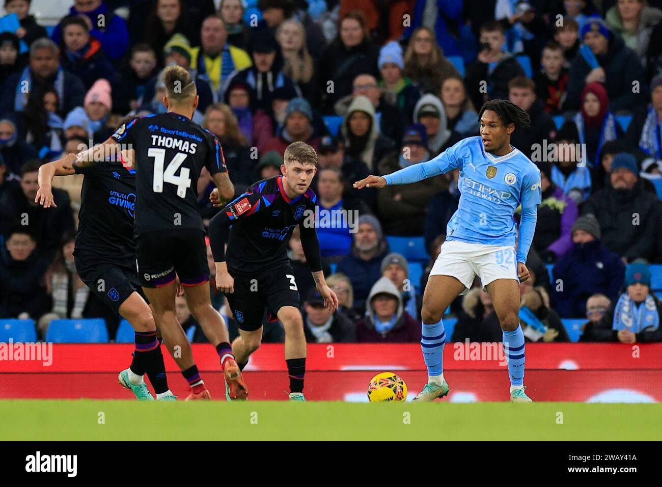 Manchester, UK. 07th Jan, 2024. Micah Hamilton of Manchester City ...