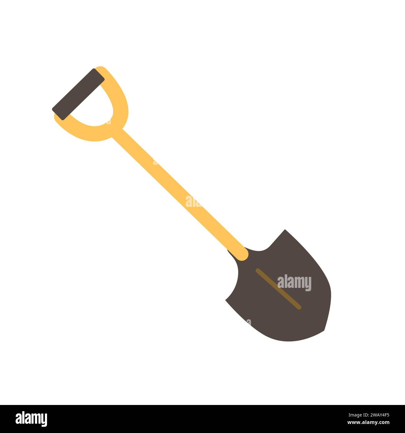 gardening and farming tool spade icon isolated. Vector illustration in ...