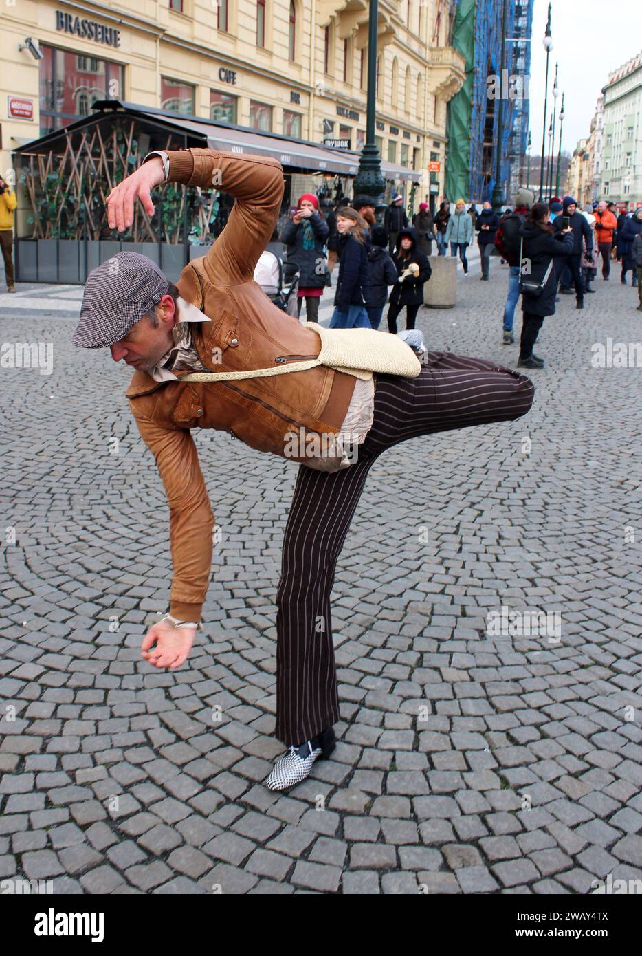 The mock event called "Silly Walk through Prague" on the occasion of ...