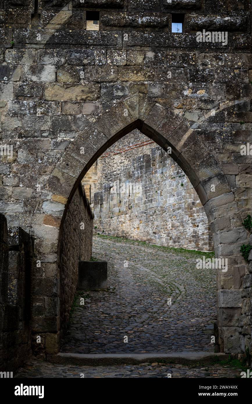 La Cite, medieval citadel with double-walled fortifications built ...