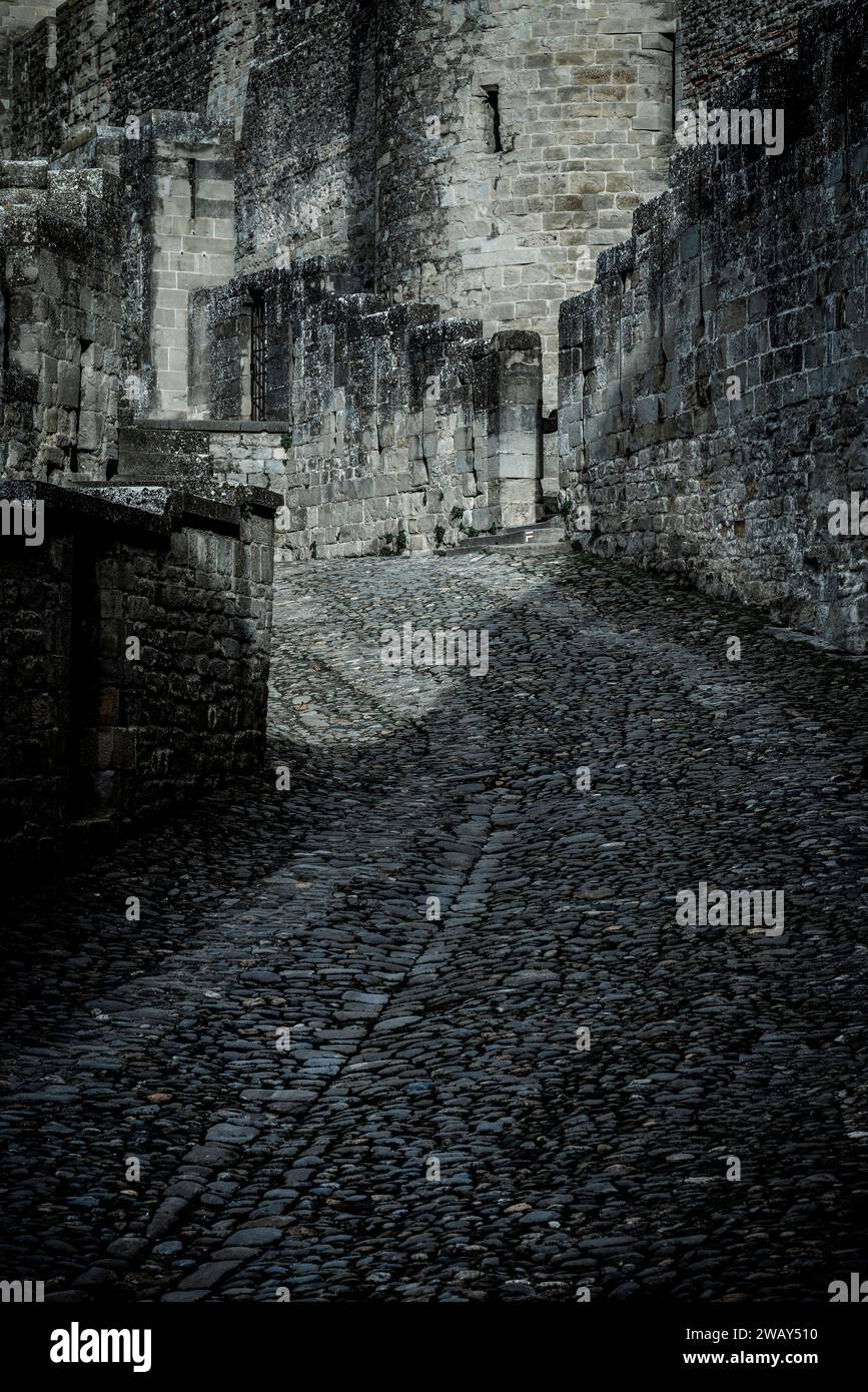 La Cite, medieval citadel with double-walled fortifications built ...