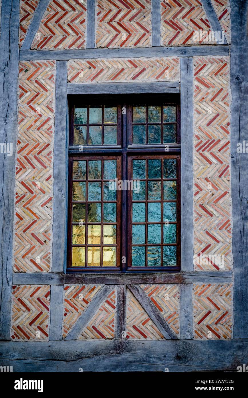 Window, La Cite, medieval citadel with double-walled fortifications ...