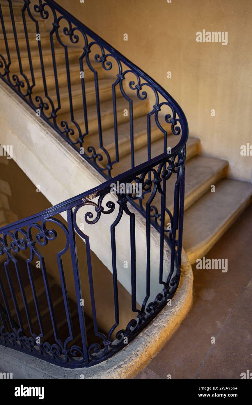 Stair railing hi-res stock photography and images - Alamy