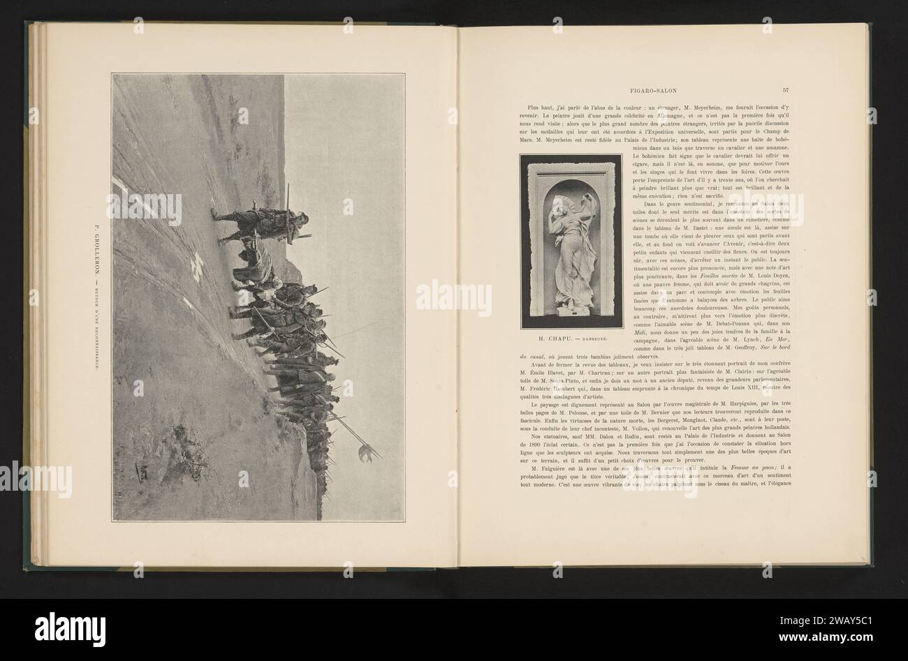 Reproduction of a painting of an army after the exploration by Paul ...