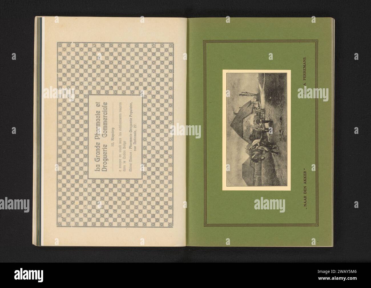 Unknown man with a horse that pulls a vehicle, A. Perremans, c. 1911 ...