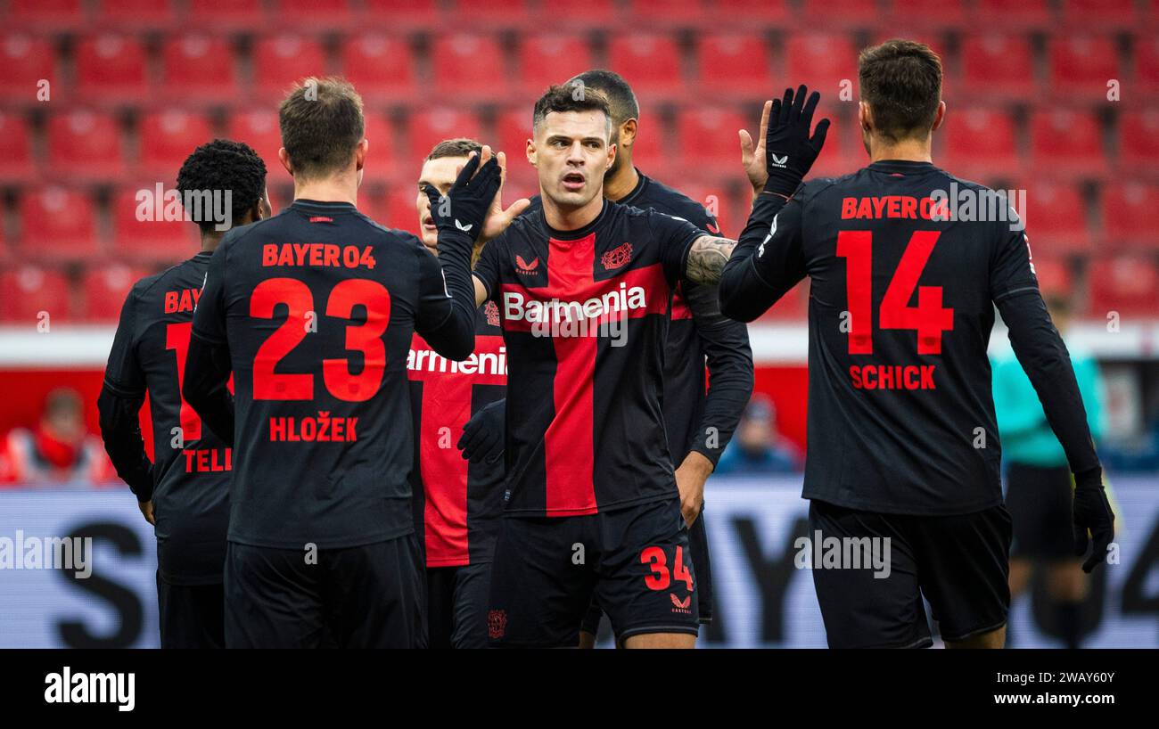 Leverkusen, Germany. 07th Jan 2024. Torjubel: Adam Hlozek (Leverkusen ...