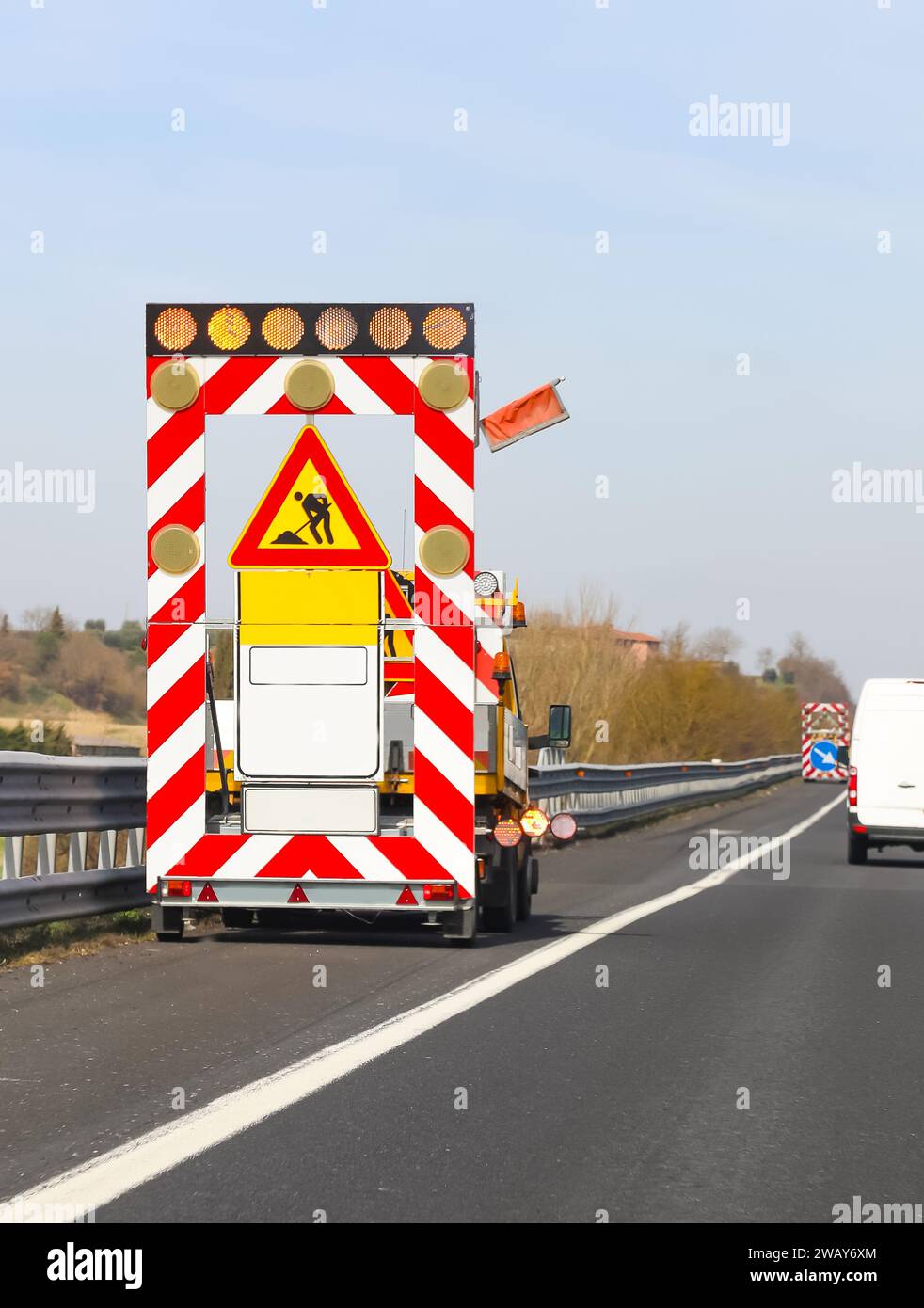 Maintenance of motorway signs hi-res stock photography and images - Alamy